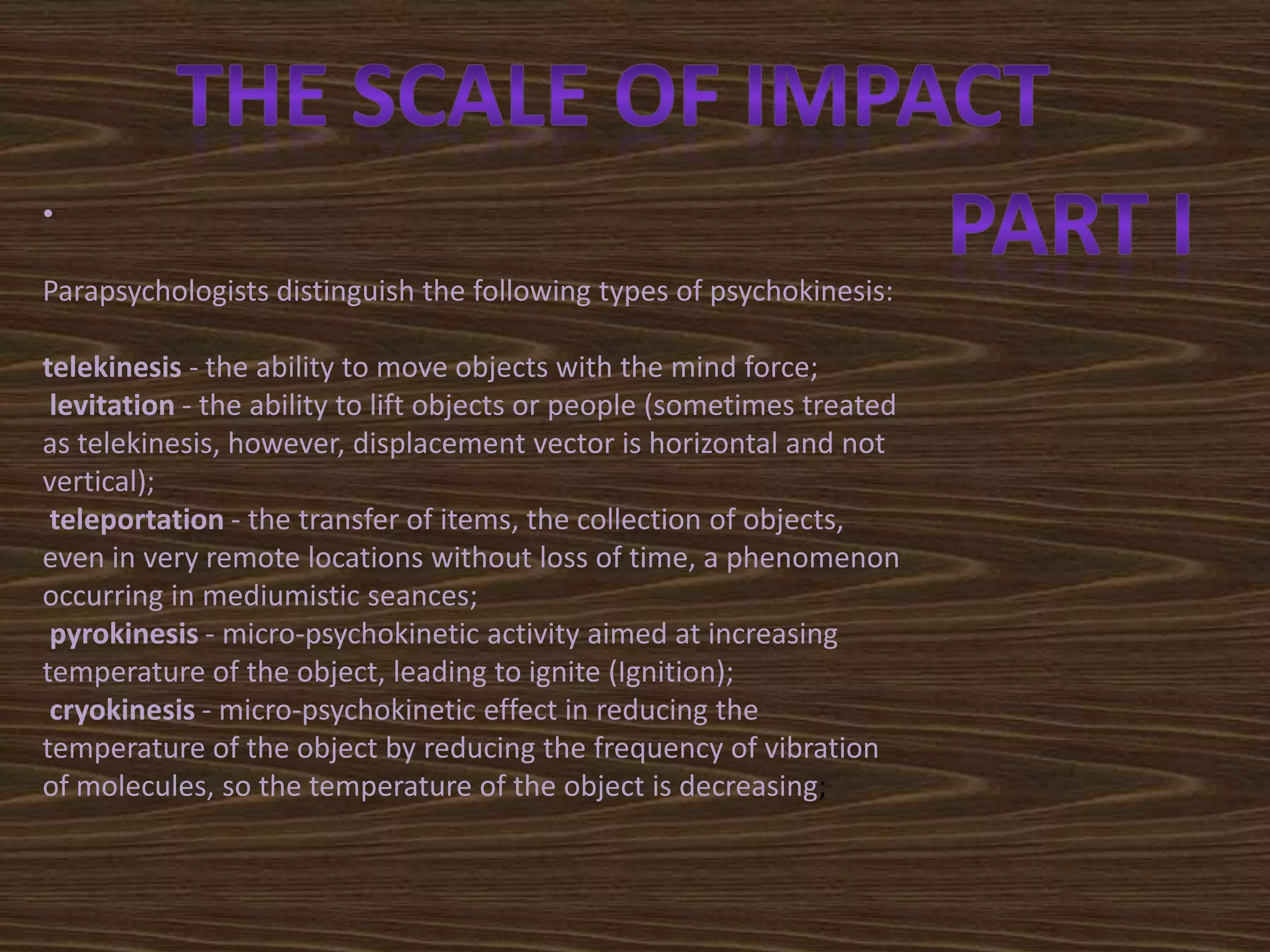 Psychokinesis | PPTX