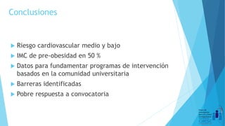 Perfil de riesgo cardiovascular en docentes y empleados no docentes de ...