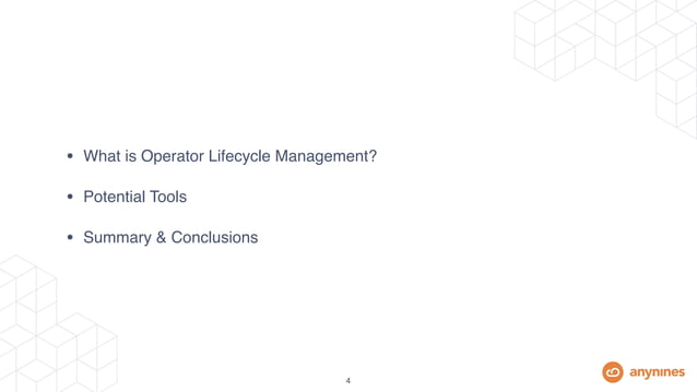 Operator Lifecycle Management | PPT