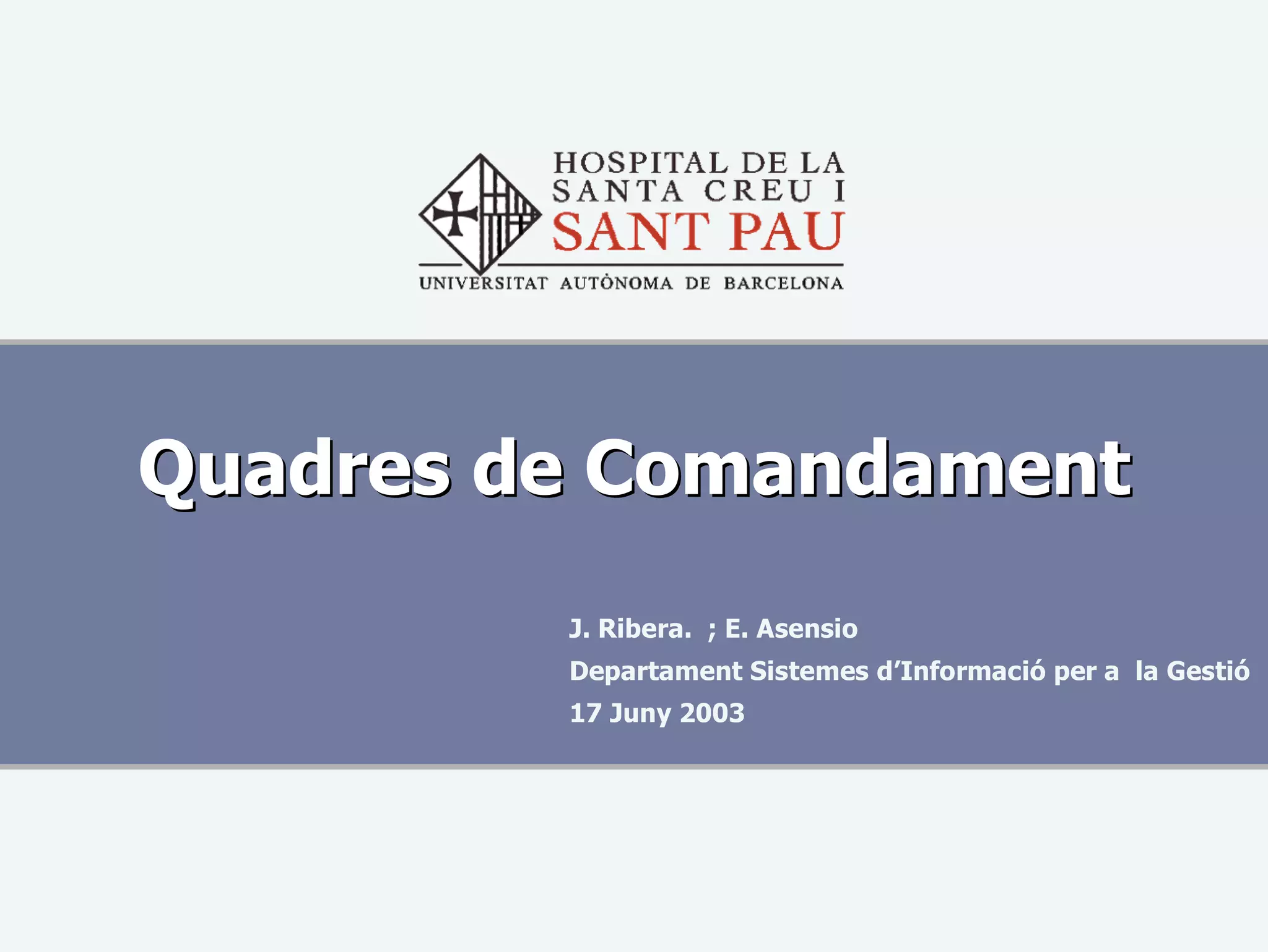 Quadres de comandament - Projecte de magatzem de dades corporatiu | PDF
