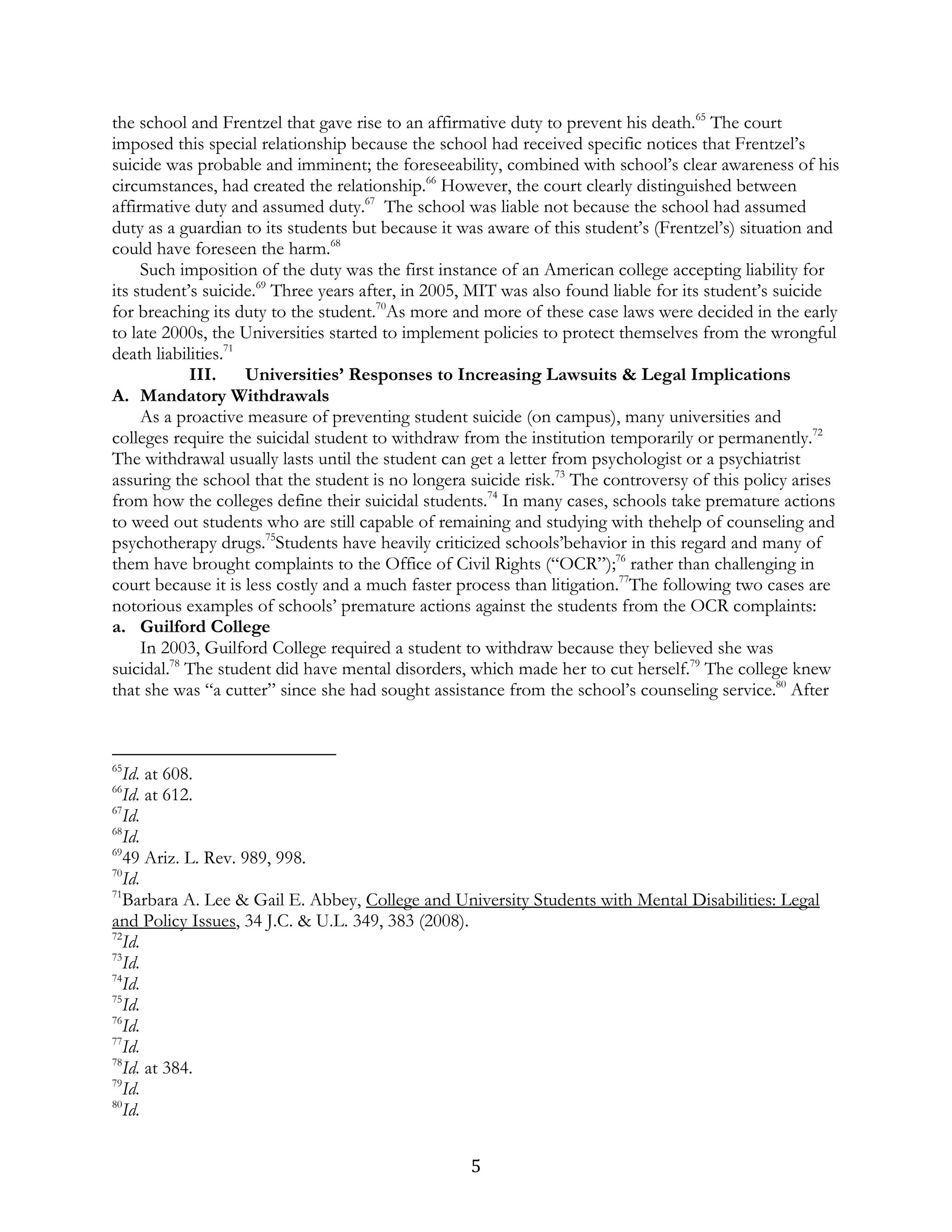 Juliana sleeper - Writing Sample CivLaw and Psychiatry | DOCX