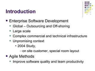 Influences on Agile Practise Tailoring in Enterprise Software Development | PDF