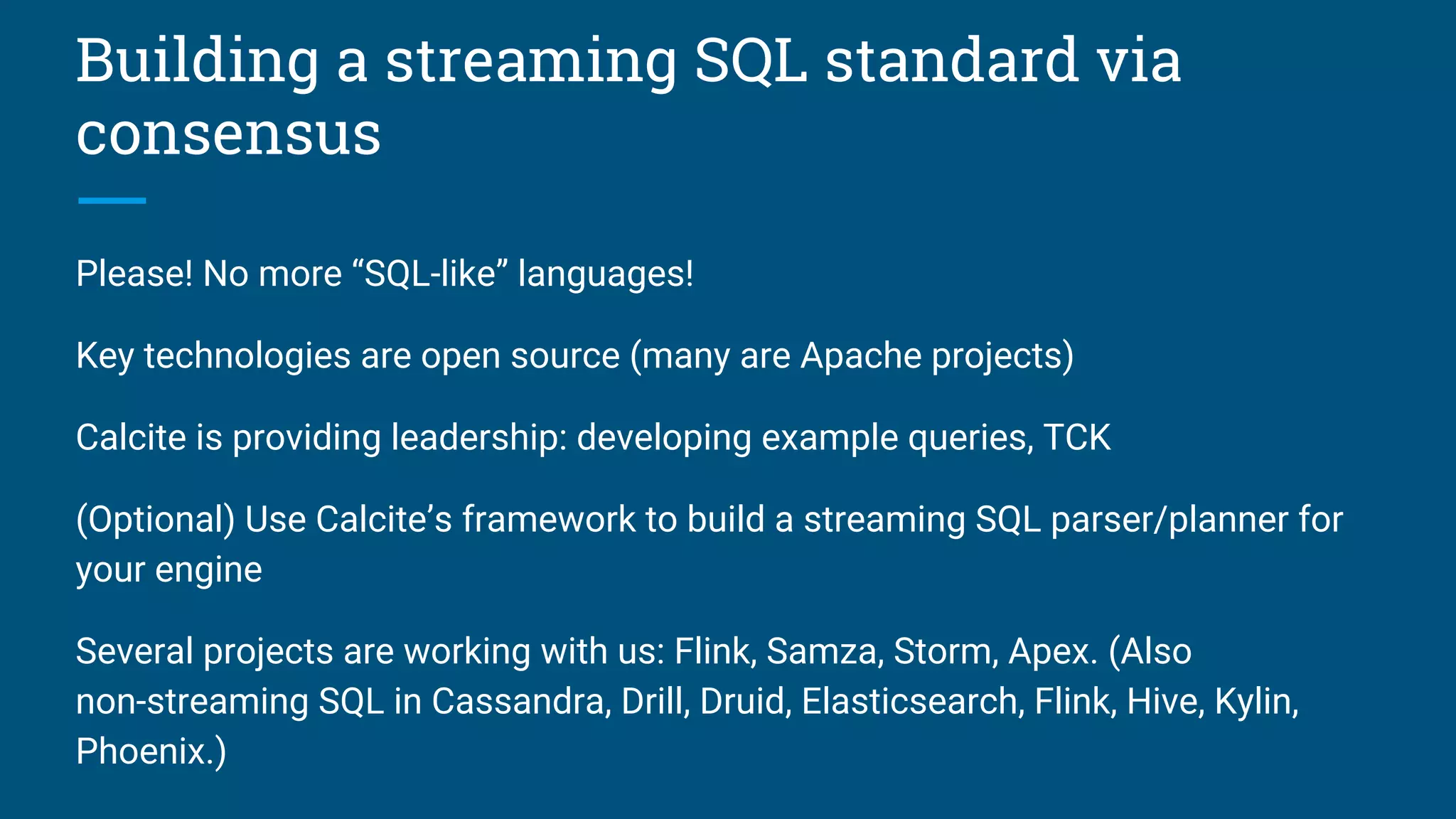 Julian Hyde - Streaming SQL | PPT