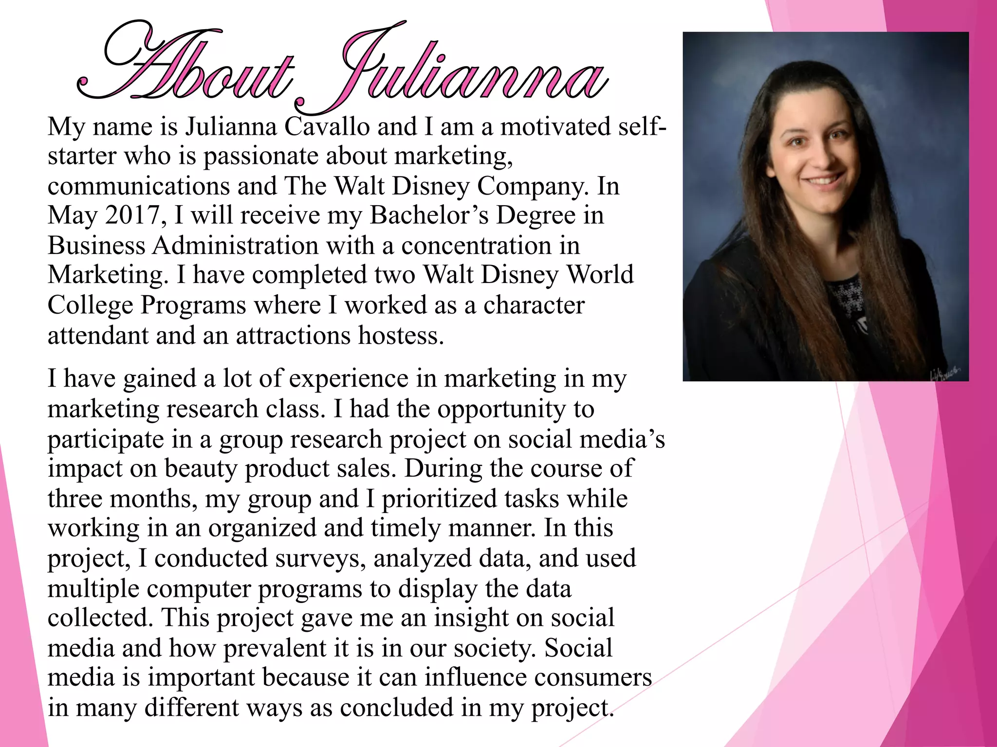 Julianna Cavallo's Social Media/Marketing Portfolio | PPT