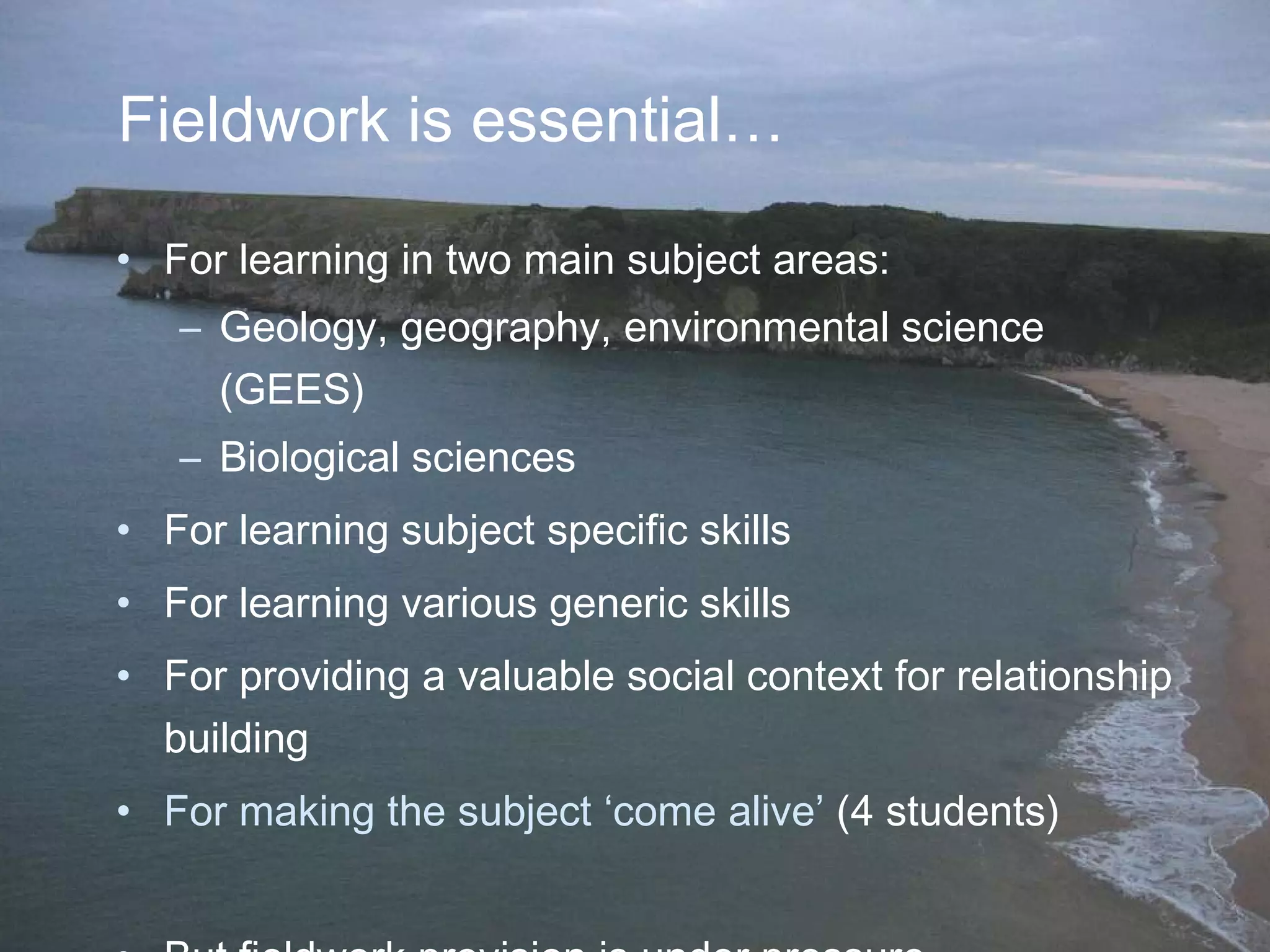 Fieldwork: What can we do to make it even better | PPT
