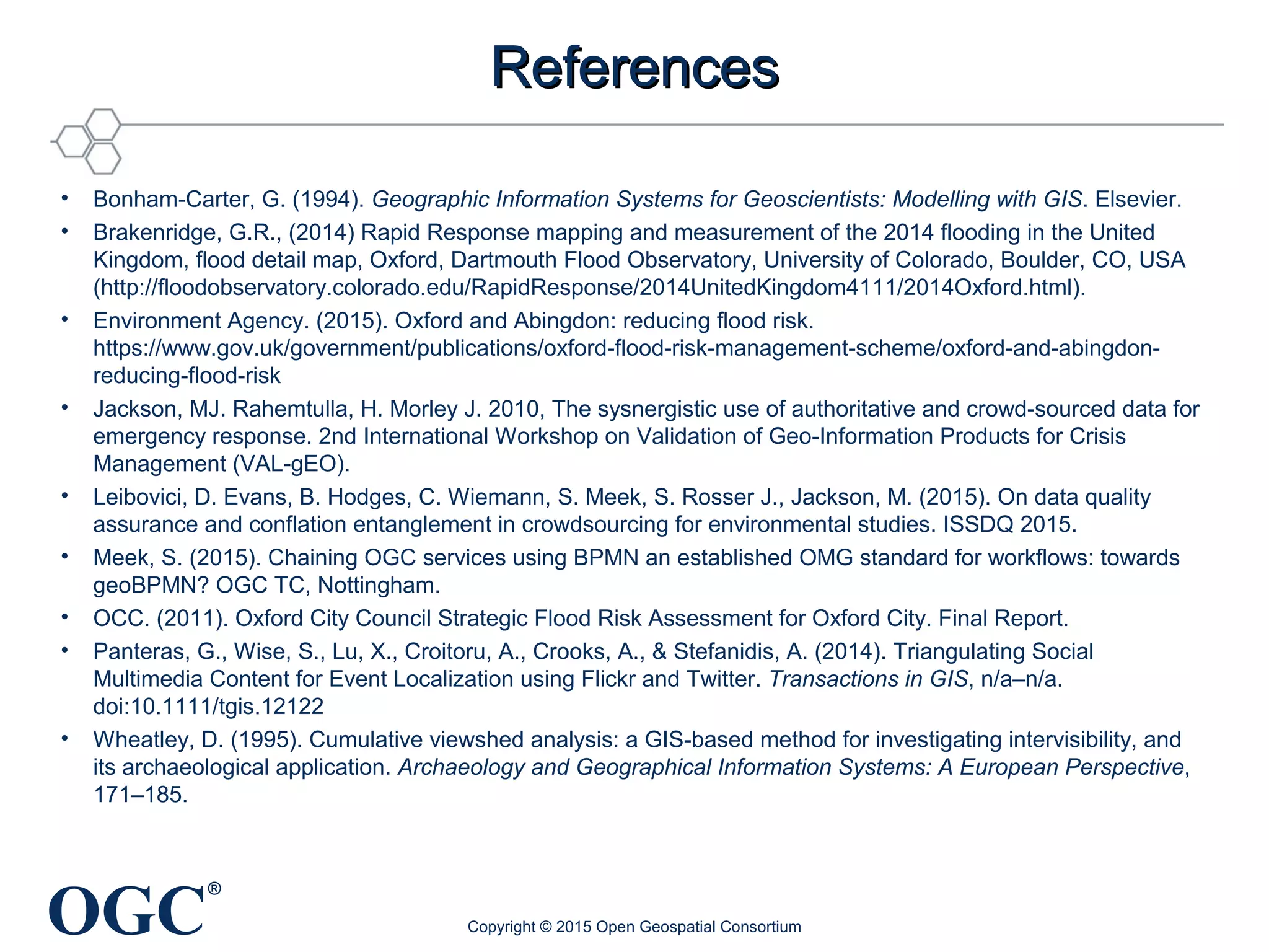 Standards-based workflows for flood analysis with authoritative and non ...