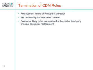 Julian Scott - Contract Law and CDM 2007 Regulations | PPT