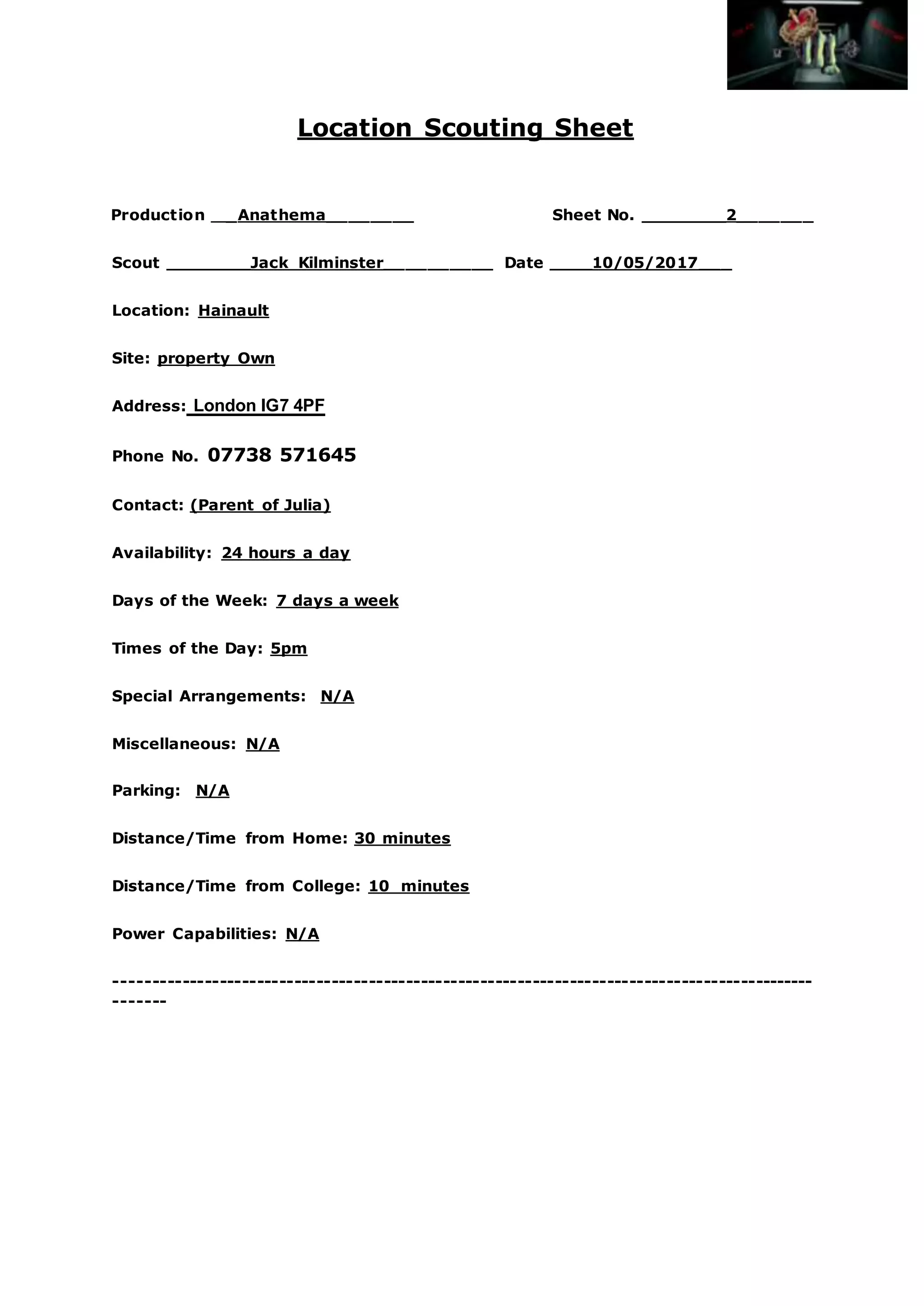 Julia's house scout form | PDF