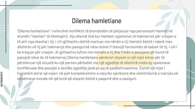 Bised letrare hamleti. William Shakespeare | PPTX