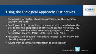 Creating Cosmopolitan Thinkers and Communicators Using the Dialogical Approach | PPTX