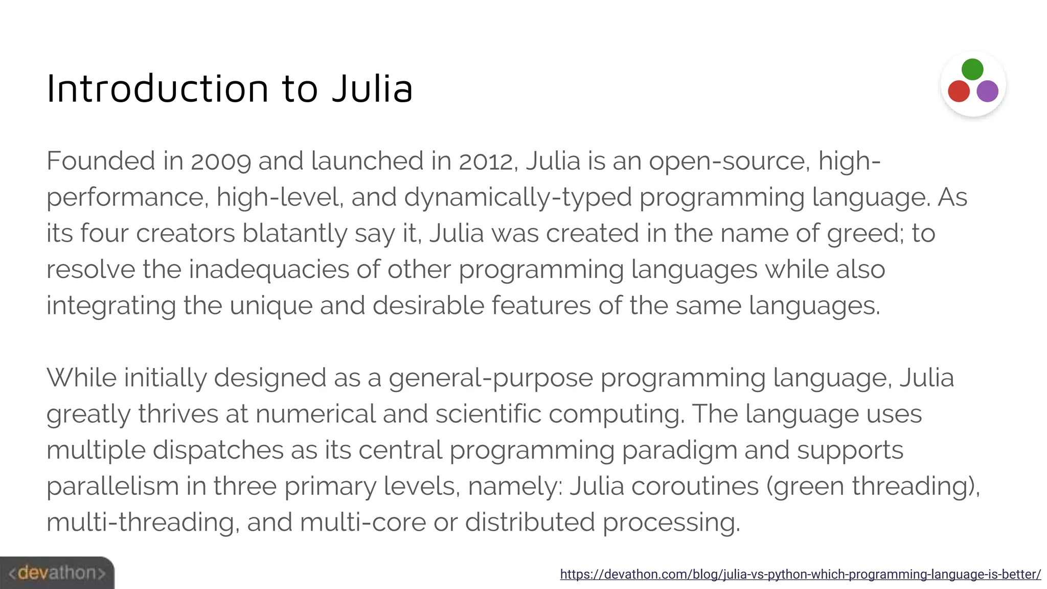Julia vs Python 2020 | PPTX