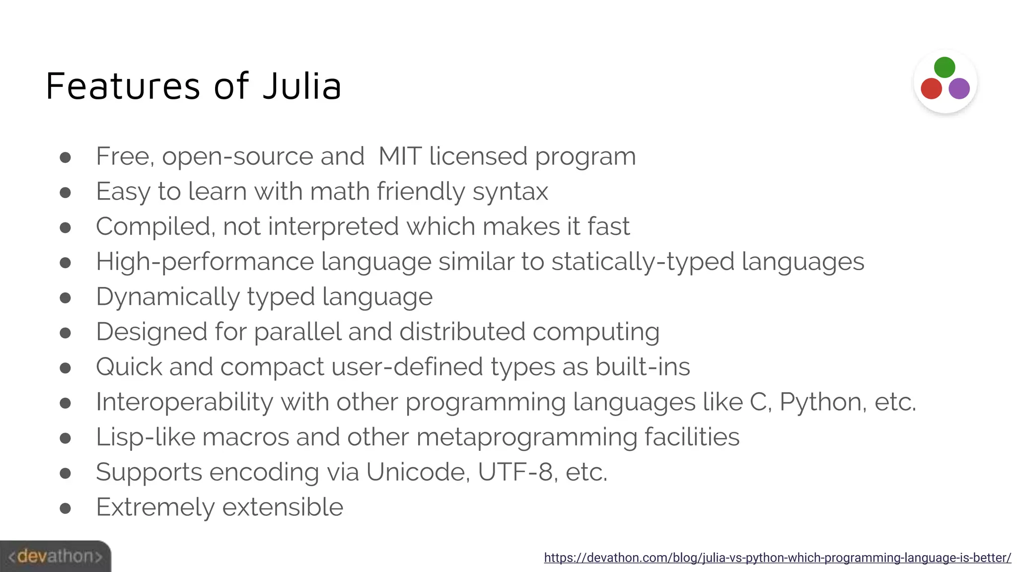 Julia vs Python 2020 | PPTX