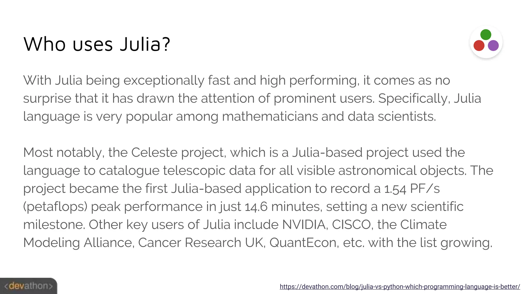 Julia vs Python 2020 | PPTX