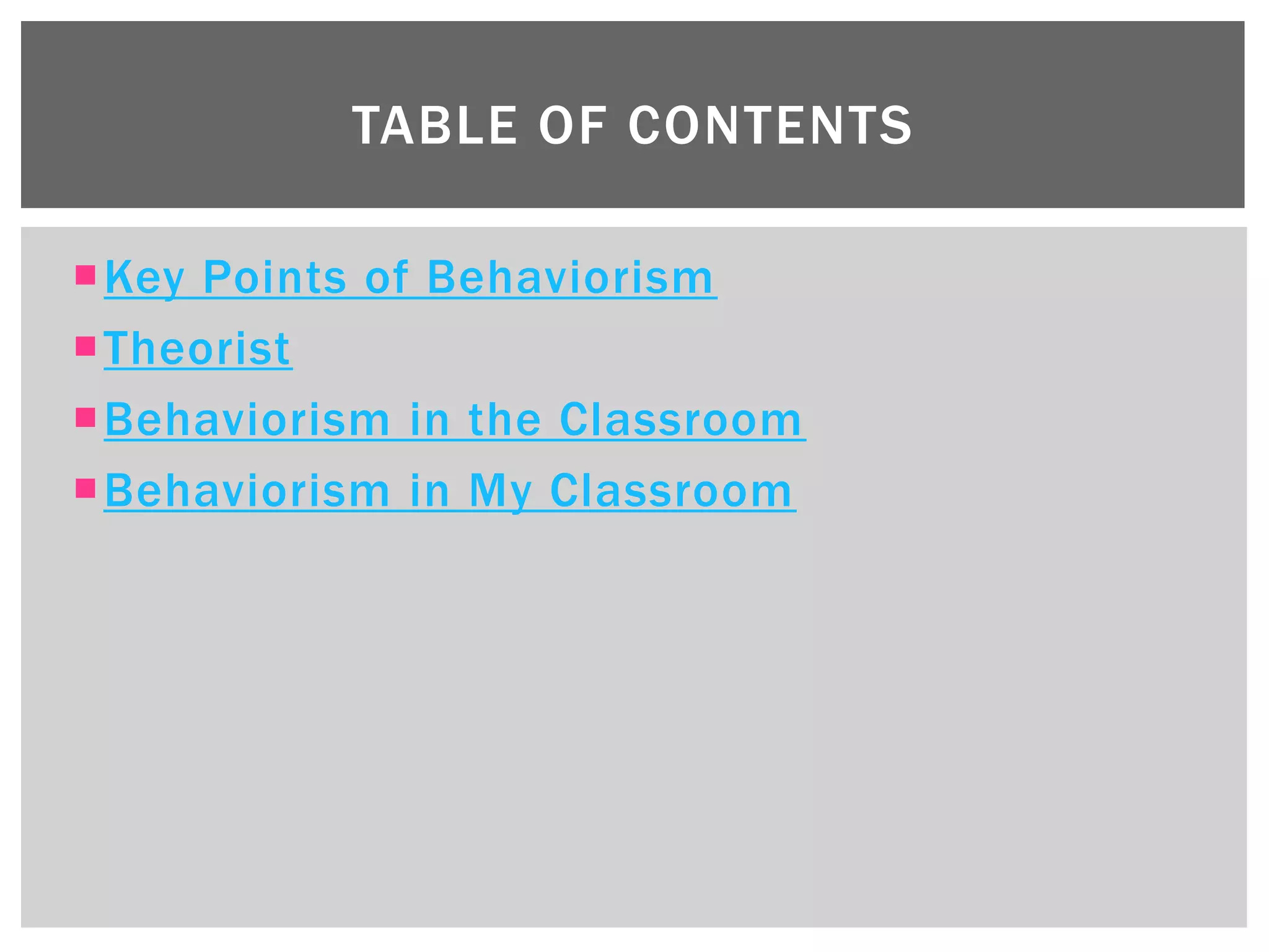 Juliebecker behaviorism | PPTX