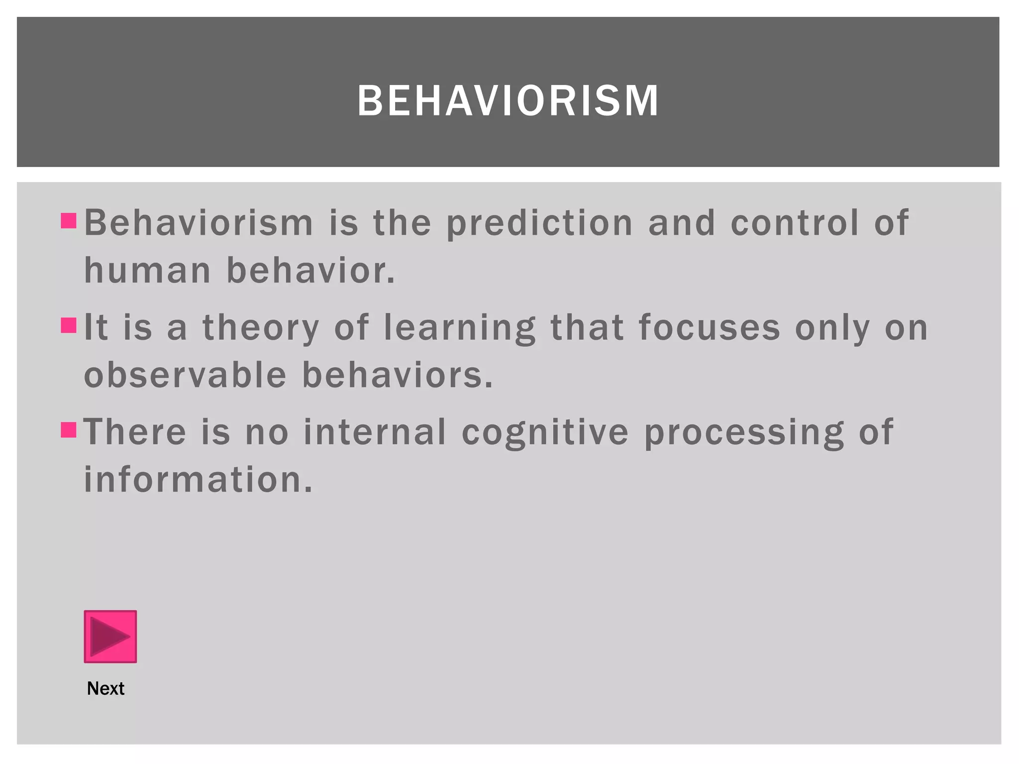 Juliebecker behaviorism | PPTX