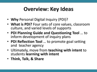 Personal Digital Inquiry: Connecting Learning in Ways That Matter | PPT