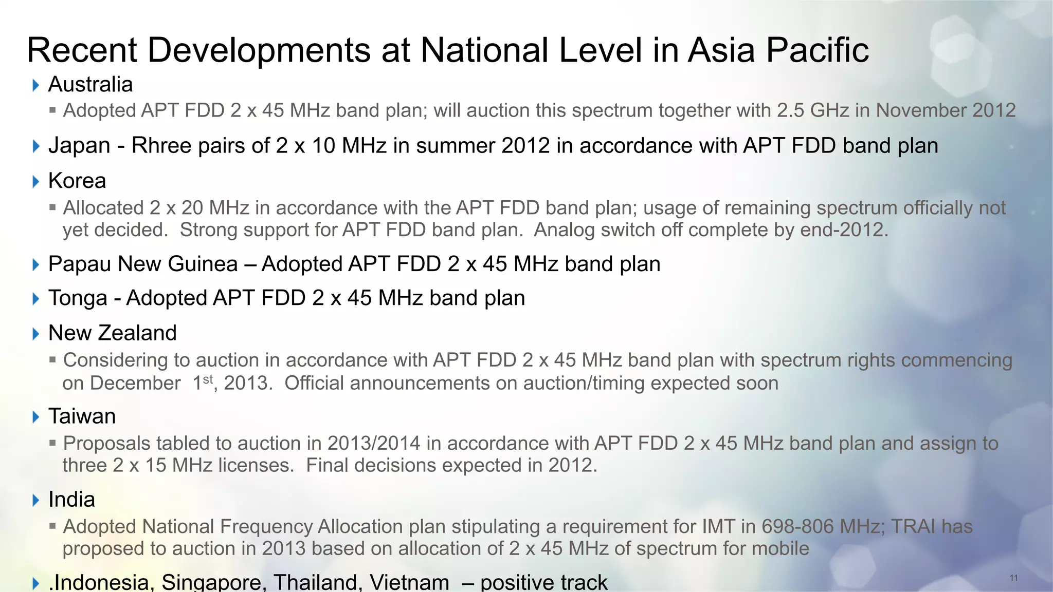 Julie Garcia Welch, Development of APT 700 MHz Band Plan | PDF