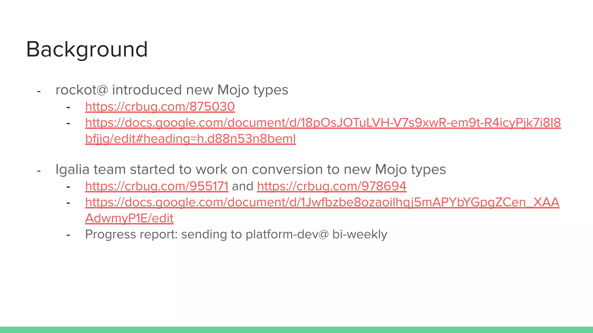 Conversion to new Mojo types (BlinkOn 11) | PPT