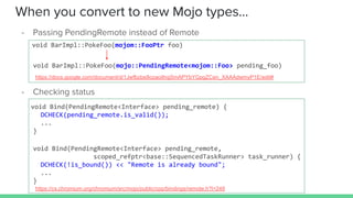 Conversion to new Mojo types (BlinkOn 11) | PPT