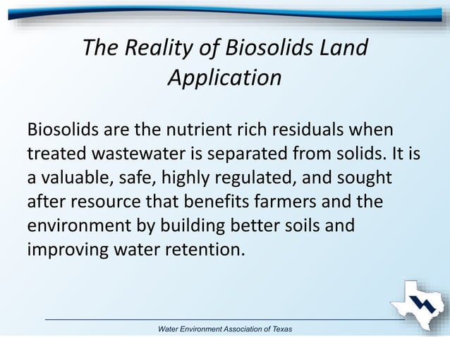 Biosolids: Regulation and Policy, Julie Nahrgang | PPTX | Agriculture | Industries