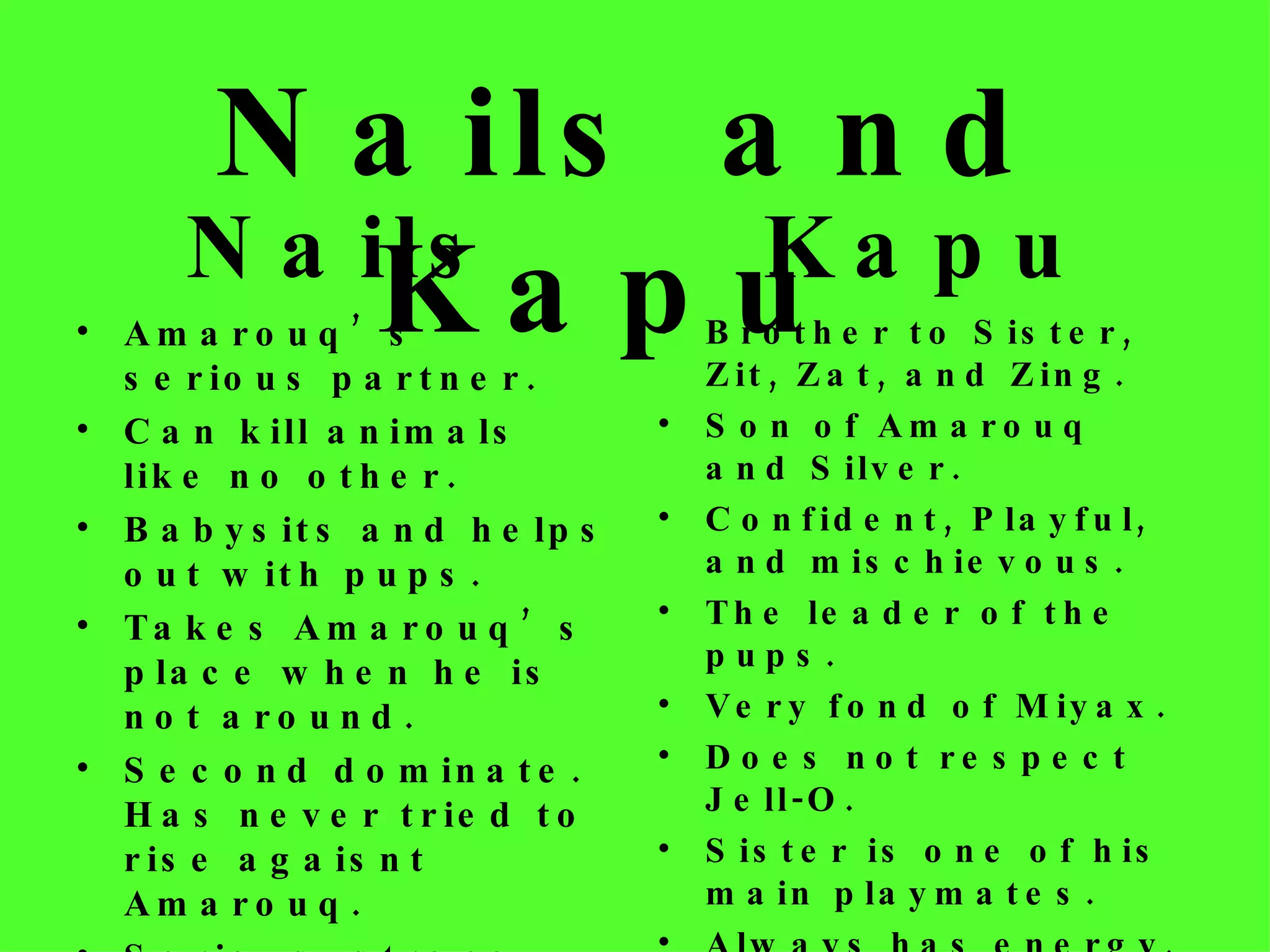 Julie of the wolves characters | PPT
