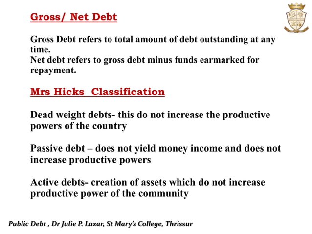 Economics:Public Debt | PPTX