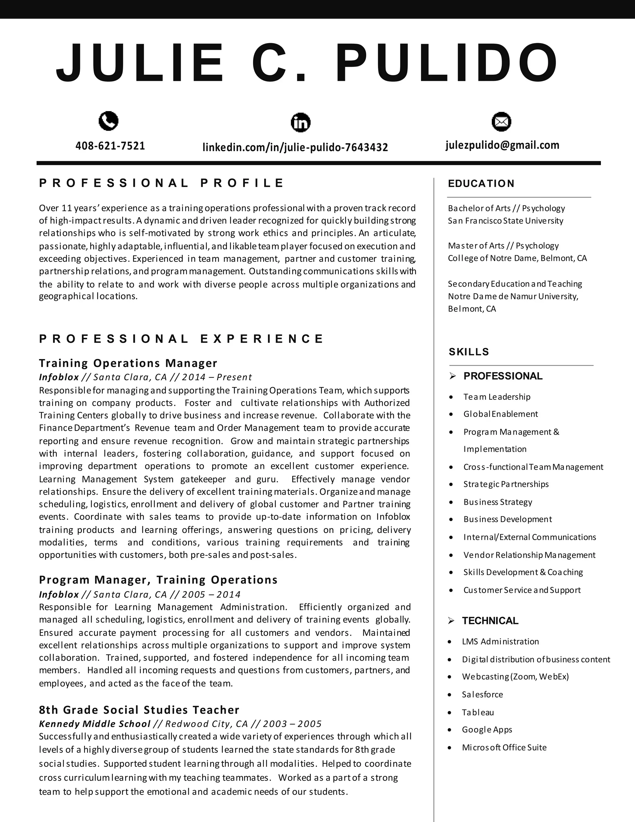 Julie Pulido Resume | PDF