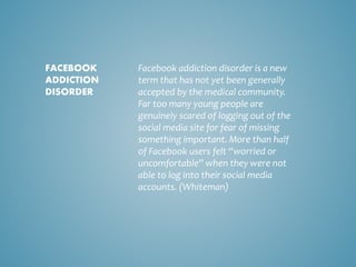 Psychological and long-term effects of social media | PPTX