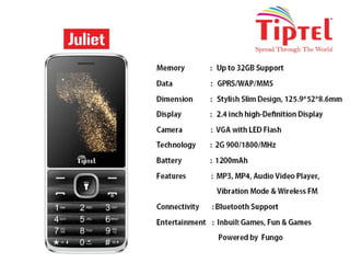 Tiptel Juliet mobile phone | PPT