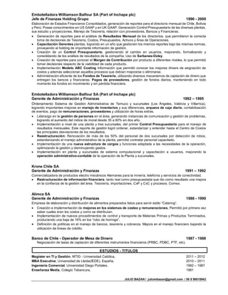 Curriculum Vitae - Julio Bazan | PDF