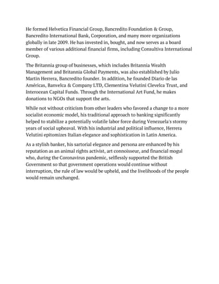 Julio Herrera Velutini born to excel his family legacy as an ...