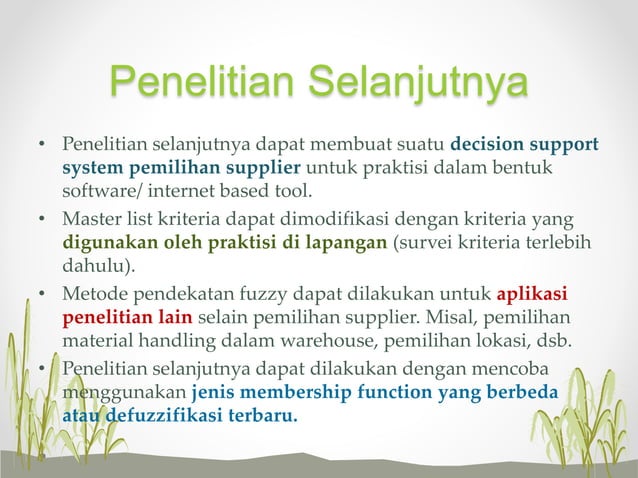 Development Of A Supplier Selection Model Using Fuzzy Logic Ppt