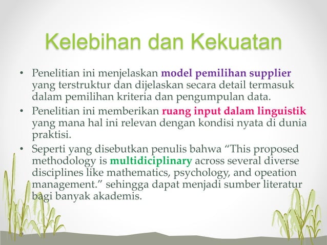 Development Of A Supplier Selection Model Using Fuzzy Logic Ppt