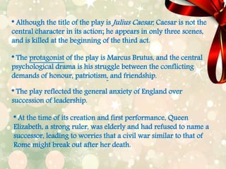 Julius Caesar- class 10 cbse by Sazad | PPTX