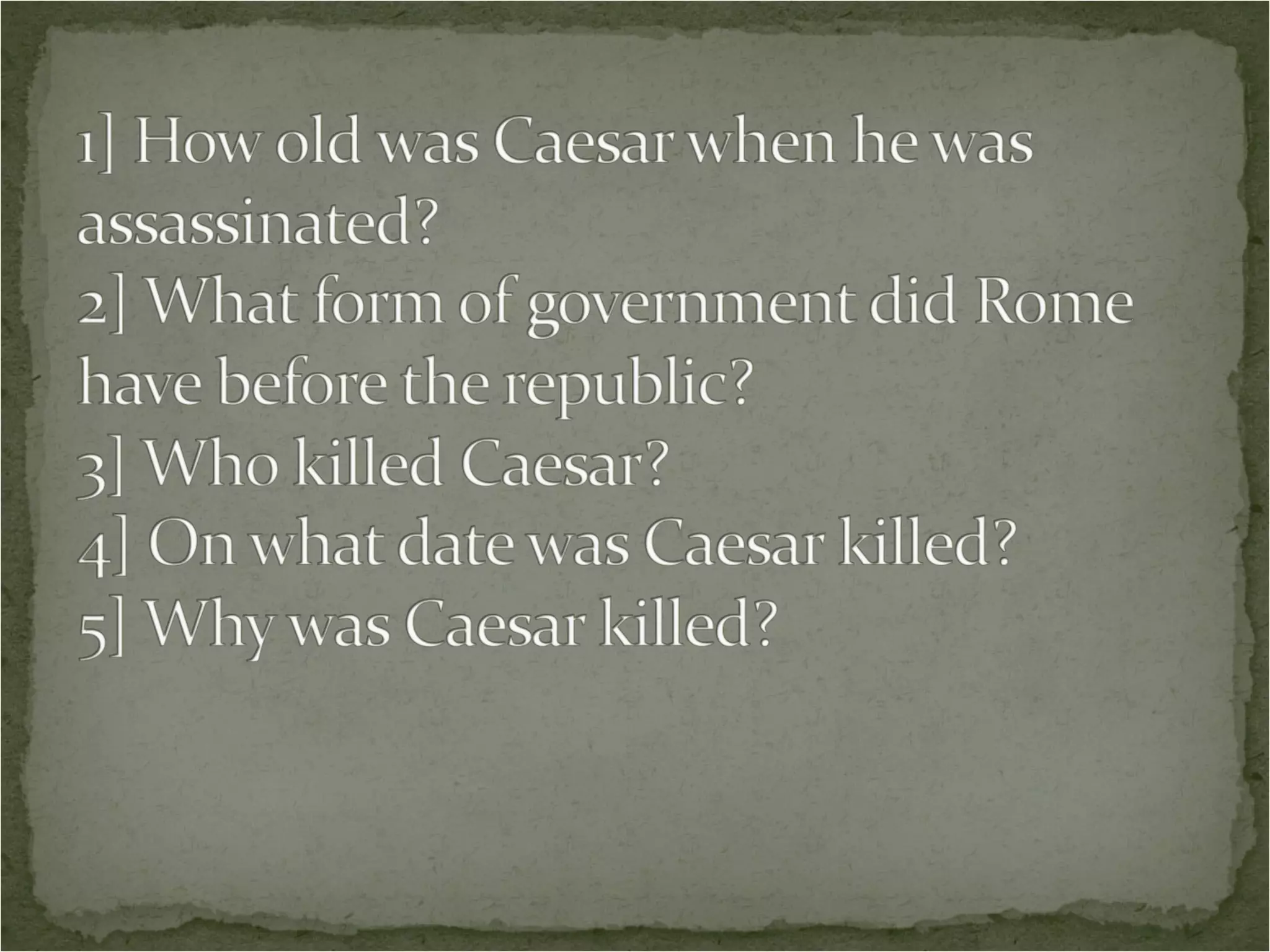 Unit Eight - Julius Caesar | PPT