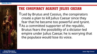 The Story of Tragedy of Julius Caesar - Grade 9 | PPTX