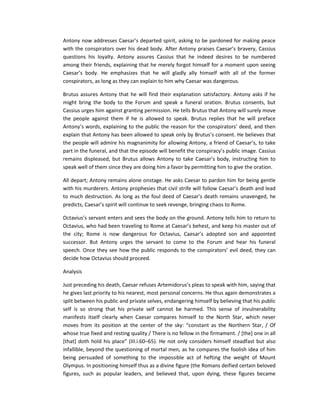 Julius Caesar Death Summary