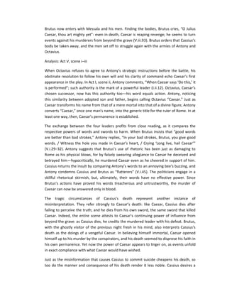 Julius Caesar Death Summary