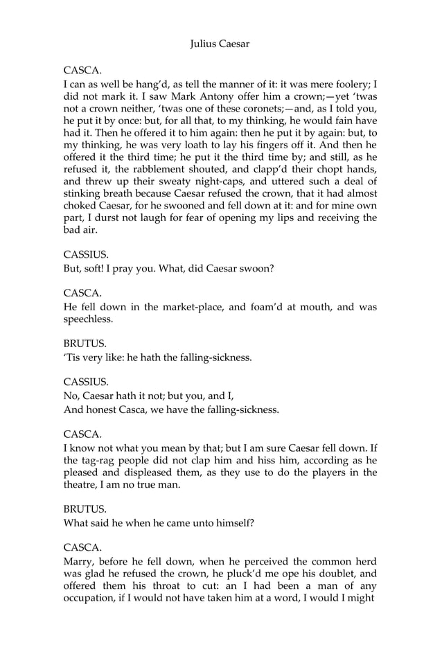 Julius caesar - william shakespeare | PDF | National & Civic Holidays ...