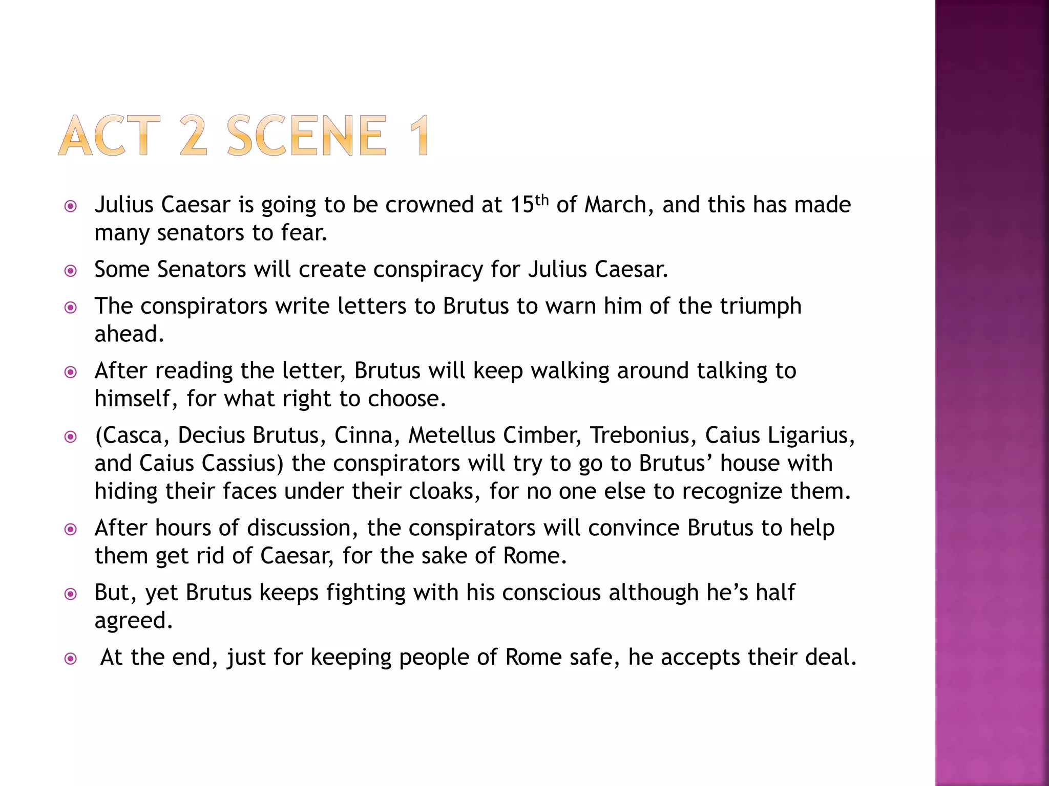 Julius caesar Act 2 | PPTX