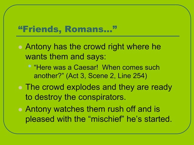 Julius caesar act 3 ppt | PPT | Death, Injury, or Military Conflict ...