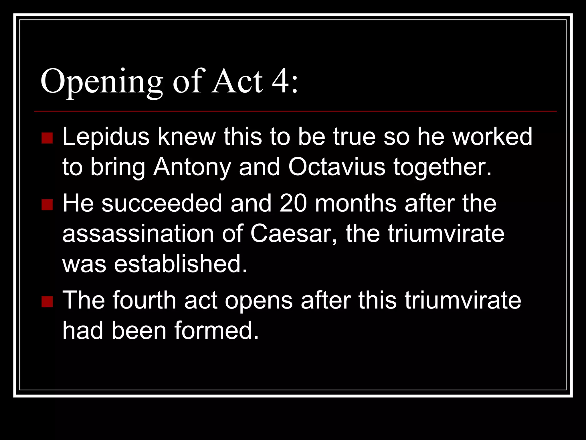 Julius caesar act 4 powerpoint | PPT