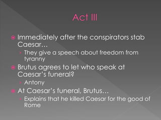 Julius caesar acts 1 3 review | PPTX