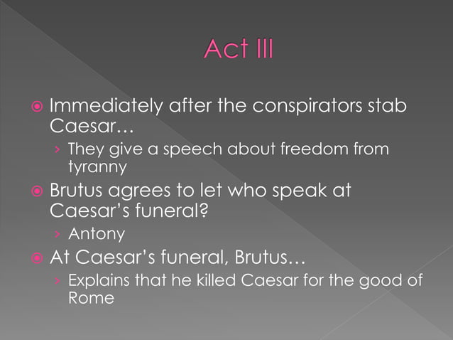 Julius caesar acts 1 3 review | PPTX
