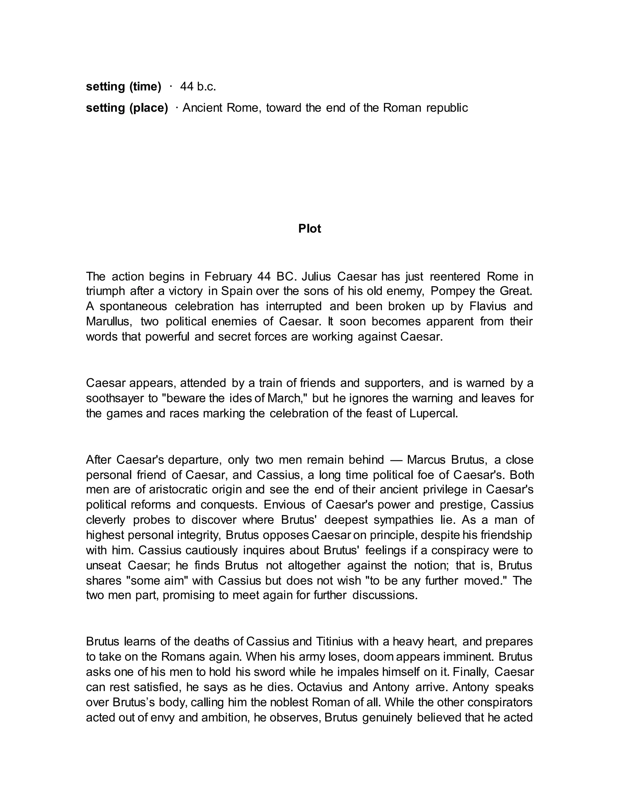 Julius caesar by william shakespeare | DOCX