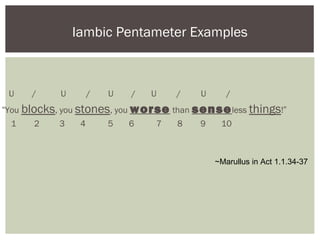 Iambic Pentameter - Julius Caesar | PPT