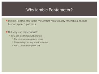Iambic Pentameter - Julius Caesar | PPT