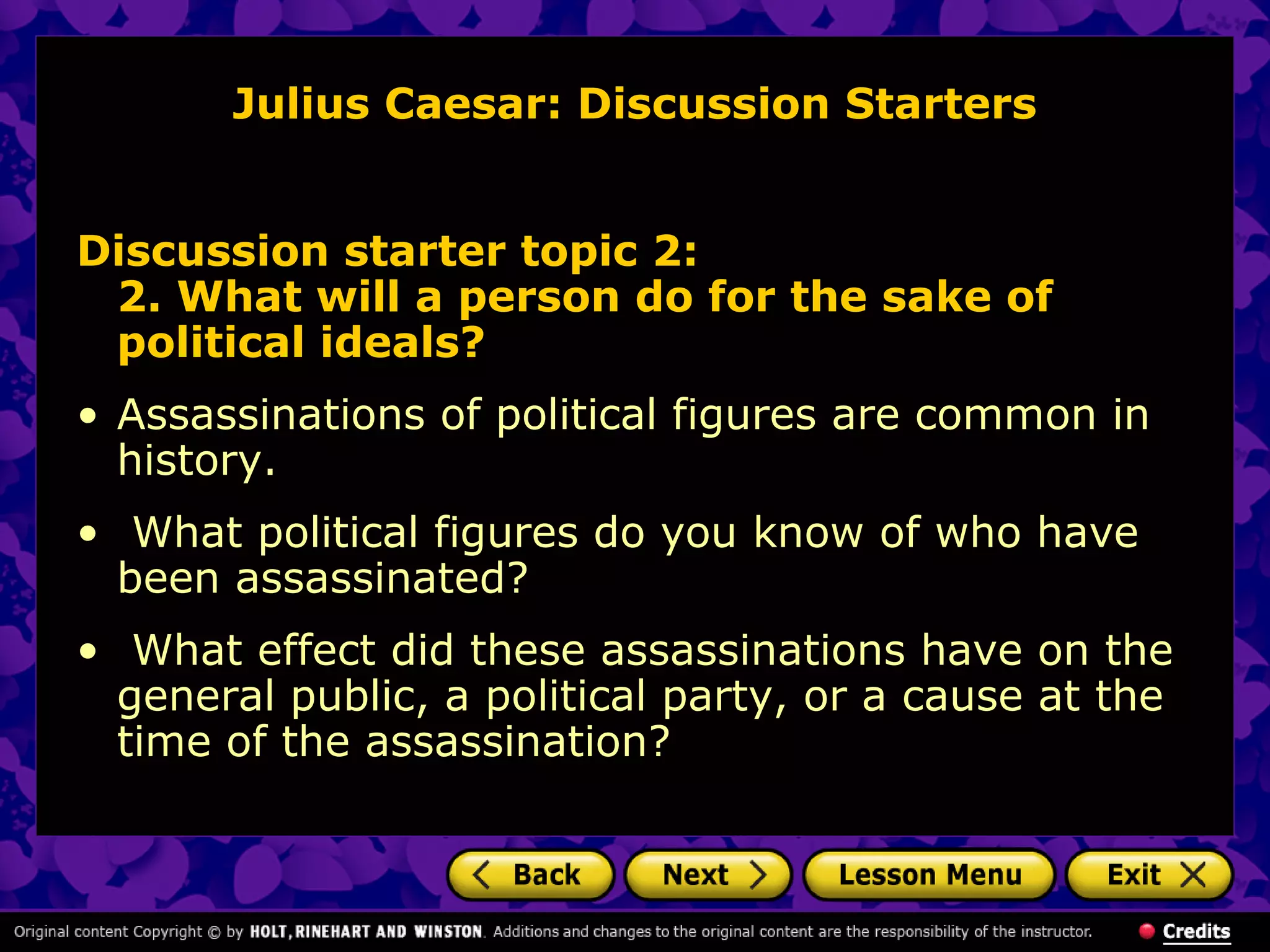 Juliuscaesar intro | PPT
