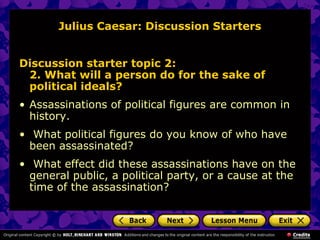 Juliuscaesar intro | PPT