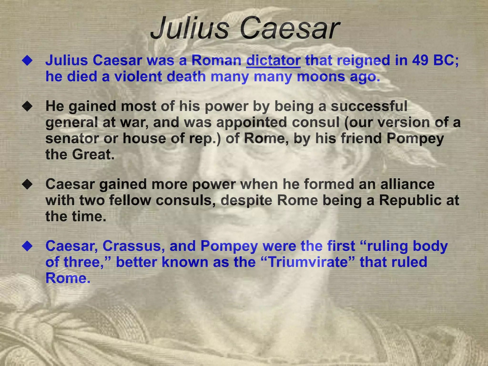 Julius caesar introduction | PPTX